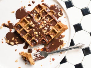 Espresso Waffles with Mocha Drizzle | Saveur
