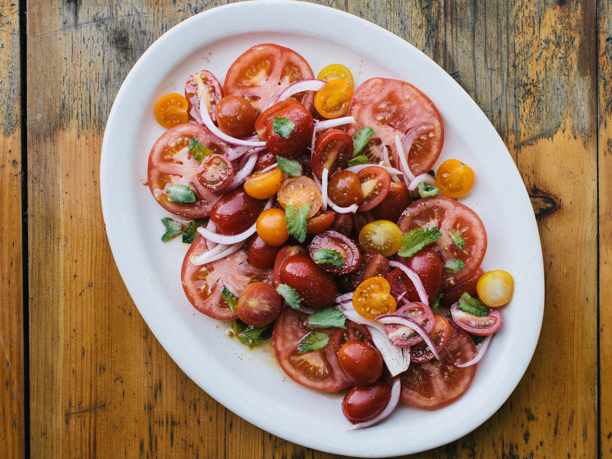 Marinated Tomatoes with Mint Recipe | Saveur