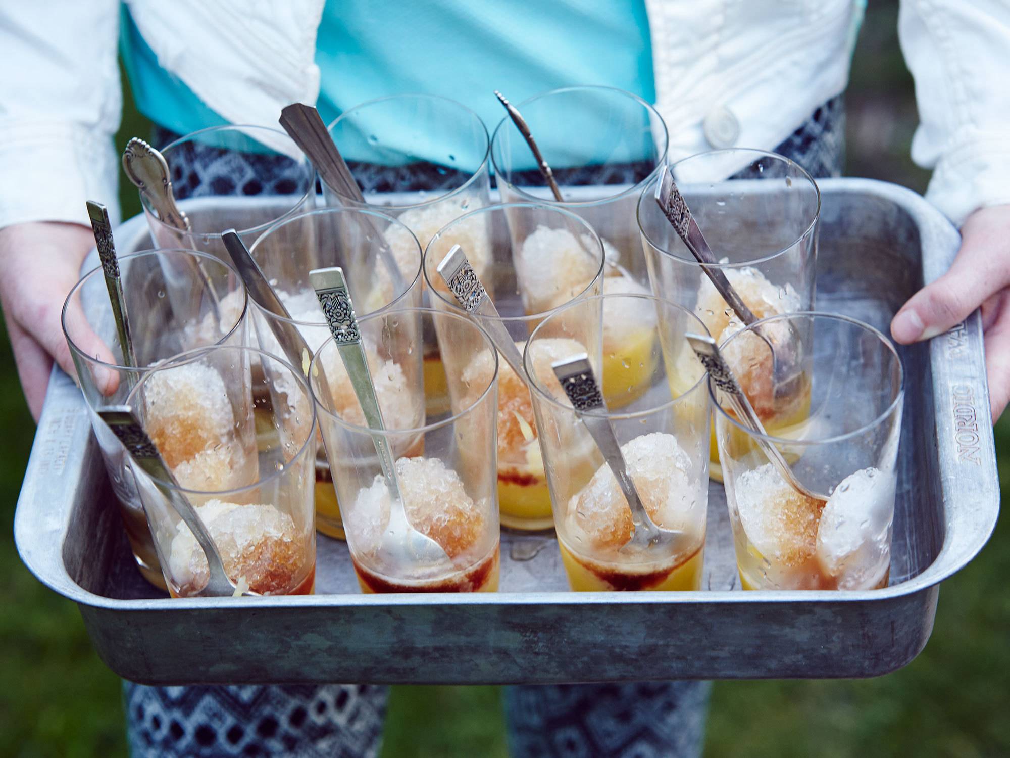 Shaved Ice with Cola Syrup and Tangerine Curd | Saveur