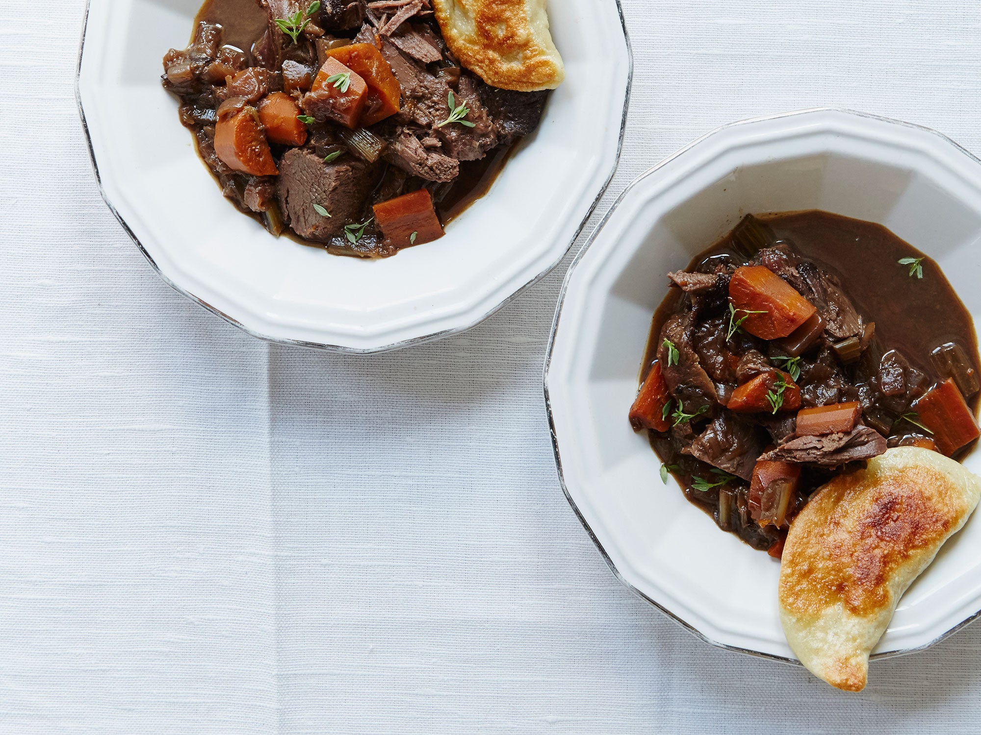 Braised Venison Shoulder with Mushroom Pierogi | Saveur