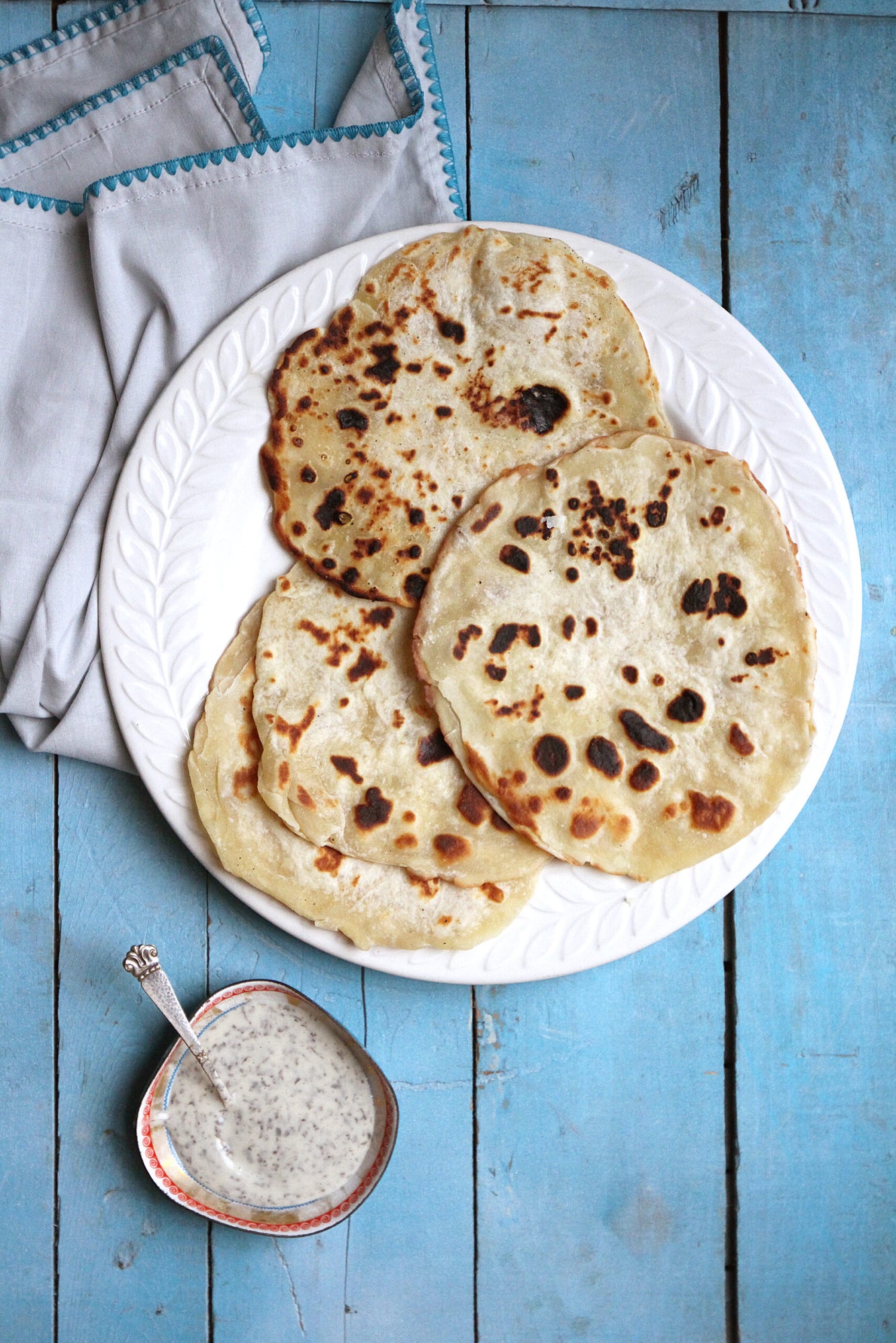 Roti with Black Truffle–Sunchoke Ranch | Saveur