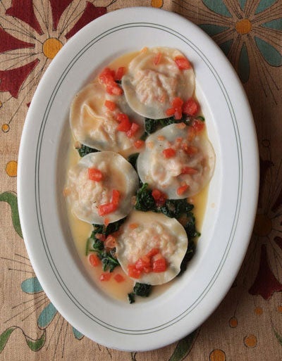 Shrimp Ravioli with Spinach and Ginger | Saveur