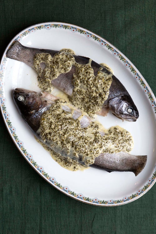 Forelle mit Sauerampfersosse (Trout in Sorrel Sauce) | Saveur