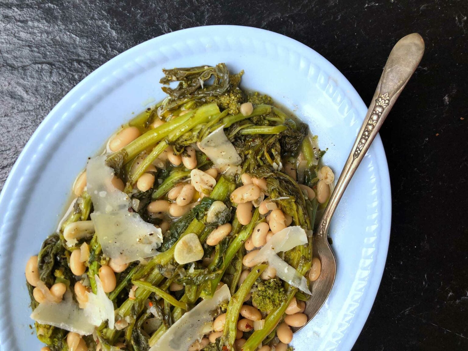 Broccoli Rabe with White Beans and Preserved Lemon | Saveur
