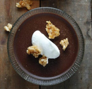 Ovaltine Pudding with Honeyed Rice Krispies | Saveur