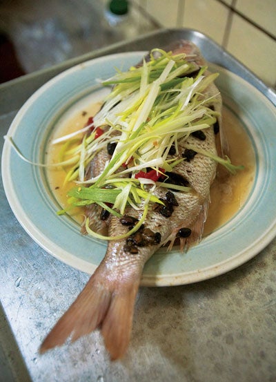 Steamed Fish with Ginger and Scallions (Ging Zheng Yu) | Saveur