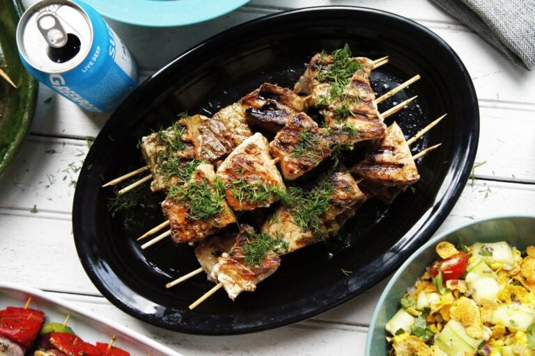 Grilled Swordfish Kebabs (Machli Kebabs) | Saveur
