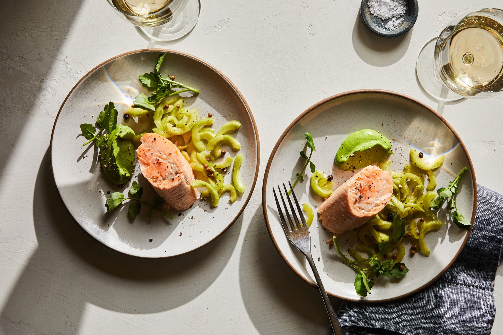 Salmon Confit With Watercress Remoulade | Saveur