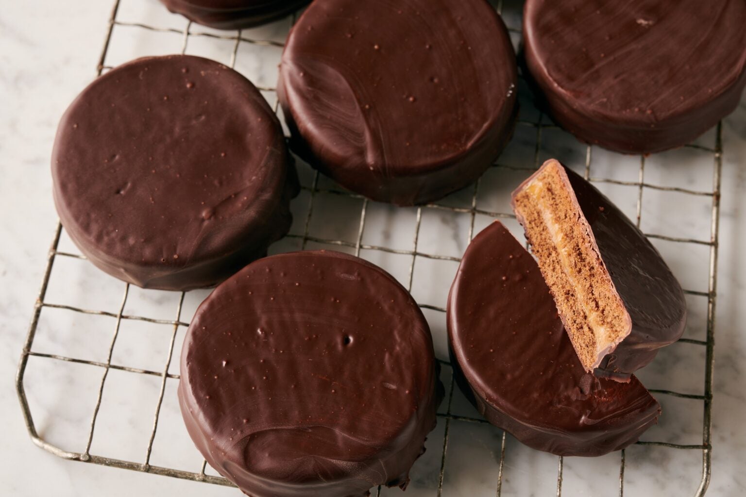 Double-Chocolate Alfajores with Dulce de Leche | Saveur