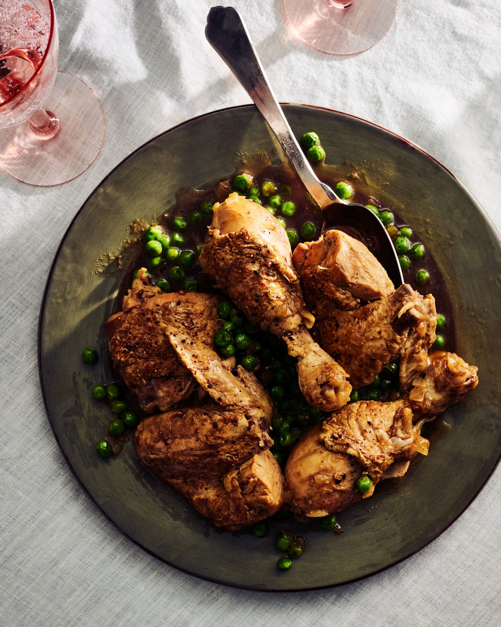 Pitu Caleya Recipe (Asturian Brandy-Braised Chicken with Peas) | Saveur
