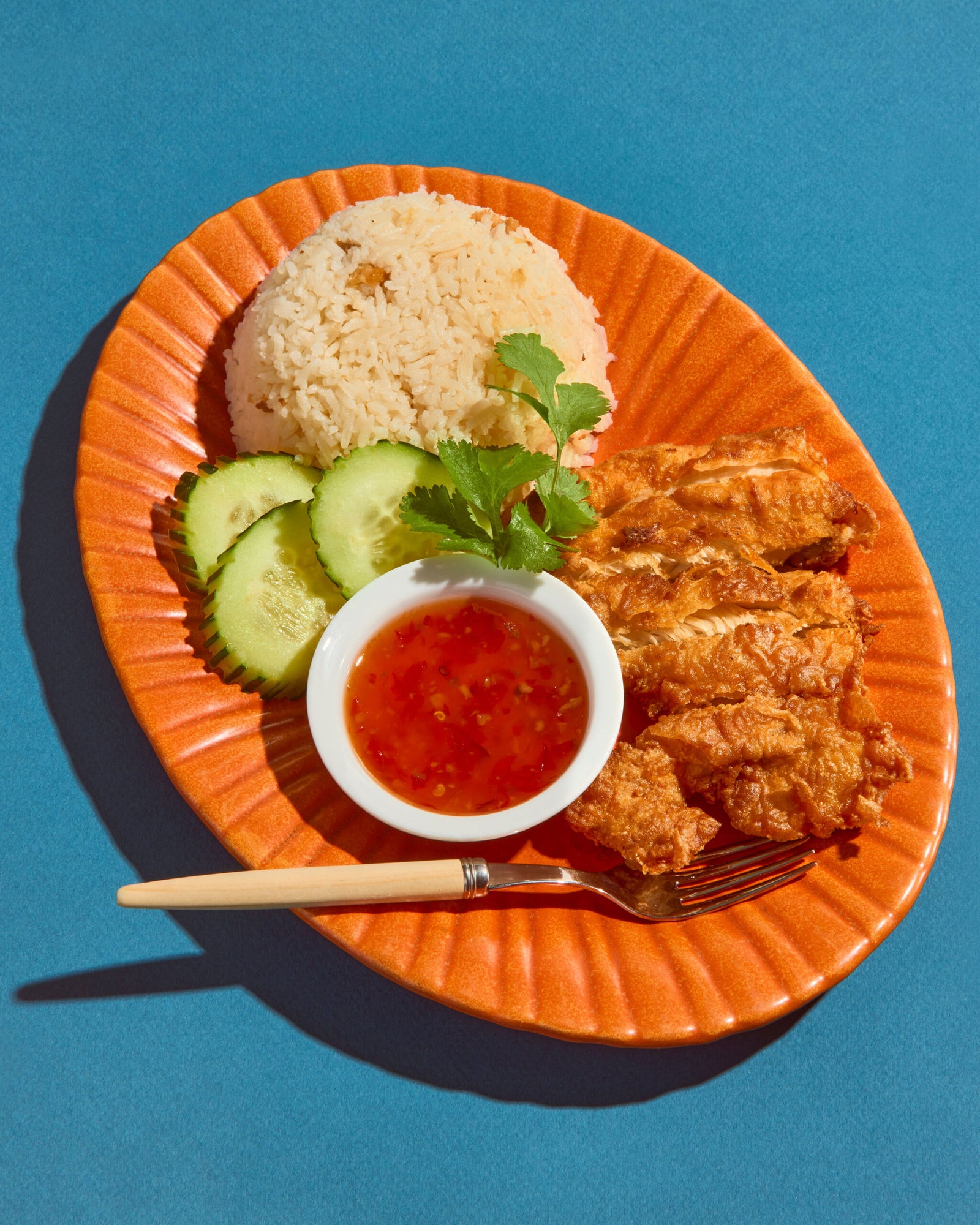 Khao Man Gai Tod Recipe (Thai Fried Hen Rice) - Recipes Vista